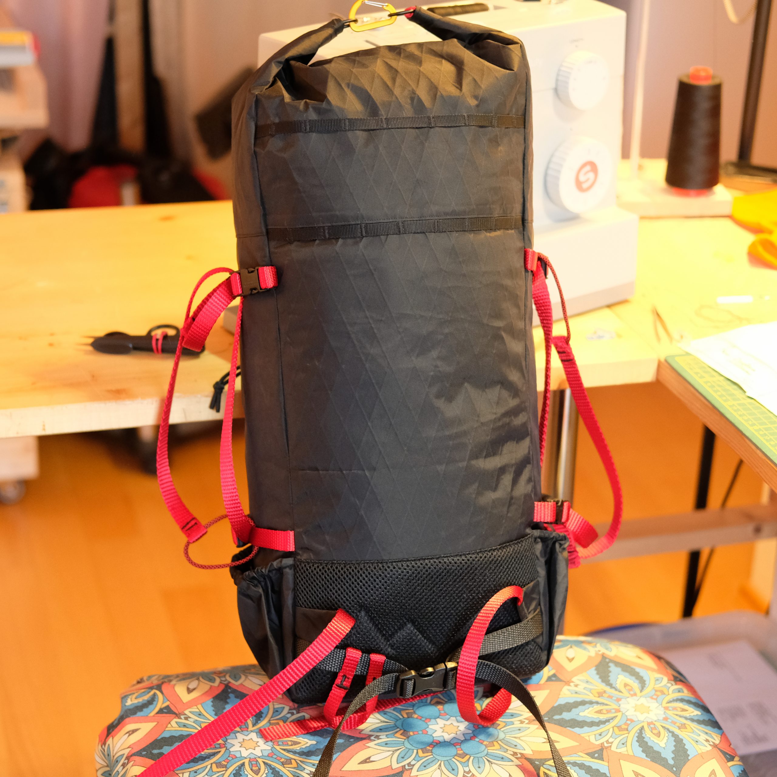 The back panel of the Ski Touring pack | ABC Packs - Handmade